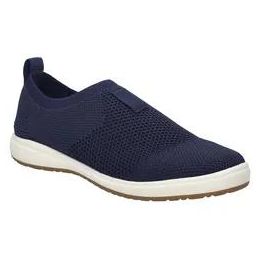 Slipper Josef Seibel "Caren 66", Herren, Gr. 41, blau (dunkelblau), Textil, Schuhe Slipper, mit herausnehmbarer Decksohle
