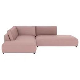 Ecksofa Musterring "Lucia", rosa (rosewood), B:304cm H:81cm T:224cm, 100% Polyester, Sofas, Ecksofa, mit gro&szlig;em Longchair, verschiedene Farben, B304 x T224 cm