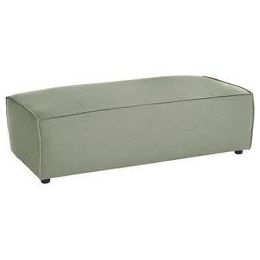 Hocker Home Affaire "NEU: SHERWOOD XXL, Polsterhocker, Cord, Webstoff", gr&uuml;n (hellgr&uuml;n), B:130cm H:44cm T:60cm, 100% Polyester, Hocker, Hocker, rechteckig, bequemer Sitzkomfort, 130/60/44 cm, Krokodilverbinder