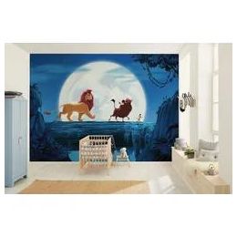 Kindertapete Komar "Disney The Lion King Full Moon Walk", blau, B:350m H:250m, Vlies, Tapeten