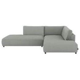 Ecksofa Musterring "Lucia", grau, B:304cm H:81cm T:224cm, 100% Polyester, Sofas, Ecksofa, mit gro&szlig;em Longchair, verschiedene Farben, B304 x T224 cm