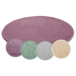 Teppich ANDIAMO "Arezzo", lila (lavendel), H:16mm &Oslash;:67cm, Polyester, Teppiche, Teppich, Uni Farben, weicher Flor, waschbar, ideal im Wohnzimmer & Schlafzimmer
