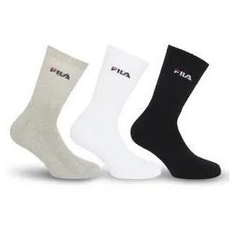 Tennissocken Fila "UNISEX CREW TENNIS FULL TERRY SOCKS", Gr. 35-38, blau (classic), Baumwollmischung, unifarben, normal, Socken Tennissocken, mit dezentem Logoschriftzug