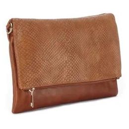 Umh&auml;ngetasche Vivance "Clutch", Damen, Gr. B/H/T: 30cm x 19cm, braun (camel), Lederimitat, unifarben, Taschen Umh&auml;ngetasche, Abendtasche, Minibag, Handtasche, Schultertasche, Crossbody Bag VEGAN