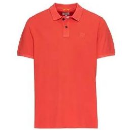 Poloshirt Camel Active, Herren, Gr. XXL, sunfaded rot, Web, Obermaterial: 100% Baumwolle, unifarben, regular fit h&uuml;ftbedeckend, Rundhals, Shirts, mit Logo-Stickerei