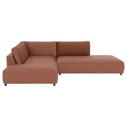 Ecksofa Musterring "Lucia", braun (rusty), B:304cm H:81cm T:224cm, 100% Polyester, Sofas, Ecksofa, mit gro&szlig;em Longchair, verschiedene Farben, B304 x T224 cm