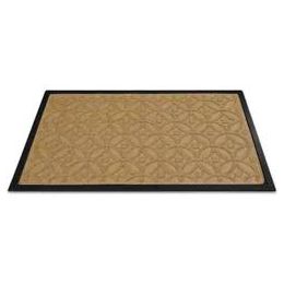 Fu&szlig;matte Wecon Home "Midnight Mosaic", beige (honig beige), B:45cm H:4mm L:75cm, Polyester, Teppiche, Fu&szlig;matte, pflegeleicht, rutschfest, Ornamente, Innen & Au&szlig;en, Schmutzfangmatte