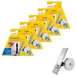 Einlass-Gurtwickler Schellenberg "f&uuml;r das Rollladensystem Maxi, Lochabstand 16 cm, Unterputz-Montage", silber (silberfarben), B:50cm, Gurtwickler, f&uuml;r Rollladengurte mit 23 mm Breite