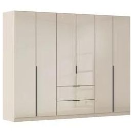 Dreht&uuml;renschrank OTTO HOME "Kleiderschrank Kleiderschr&auml;nke Schrank Garderobe AGORDO mit Glasfront", beige, glas beige (champagner), B:271cm H:229cm T:54cm, Holzwerkstoff, Schr&auml;nke, Dreht&uuml;renschrank, mit Au&szlig;enschubk&auml;sten, in 7 Breiten und 2 H&ouml;hen MADE IN GERMANY