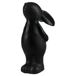 Dekofigur AM Design "stehender Hase", schwarz, B:5,5cm H:14cm, Polyresin, Dekofiguren, Osterdekoration aus Polyresin
