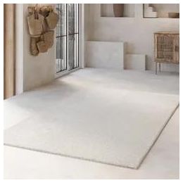 Hochflor-Teppich Wecon Home BASICS "Nova, auch als L&auml;ufer, auch quadratisch", beige (creme wei&szlig;), B:80cm H:25mm L:300cm, Polyester, Teppiche, Shaggy gewebt, L&auml;ufer, robust, Wohnzimmer, Schlafzimmer