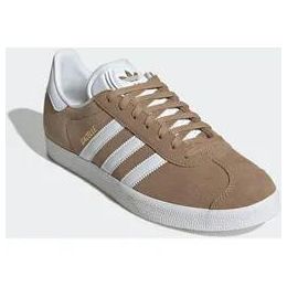 Sneaker Adidas ORIGINALS "GAZELLE", Herren, Gr. 38,5, wei&szlig; (supplier colour, cloud wei&szlig;, gold metallic), Leder, Synthetik, Schuhe Sneaker