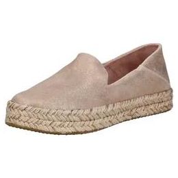 Toms Shoes Espadrille TOMS "TOMS Halbschuhe Leder", Damen, Gr. 38,5, pink, Leder, Schuhe Espadrille