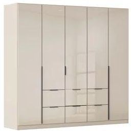 Dreht&uuml;renschrank OTTO HOME "Kleiderschrank Kleiderschr&auml;nke Schrank Garderobe AGORDO mit Glasfront", beige, glas beige (champagner), B:226cm H:210cm T:54cm, Holzwerkstoff, Schr&auml;nke, Dreht&uuml;renschrank, mit Au&szlig;enschubk&auml;sten, in 7 Breiten und 2 H&ouml;hen MADE IN GERMANY