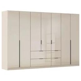 Dreht&uuml;renschrank OTTO HOME "Kleiderschrank Kleiderschr&auml;nke Schrank Garderobe AGORDO mit Glasfront", beige, glas beige (champagner), B:315cm H:210cm T:54cm, Holzwerkstoff, Schr&auml;nke, Dreht&uuml;renschrank, mit Au&szlig;enschubk&auml;sten, in 7 Breiten und 2 H&ouml;hen MADE IN GERMANY