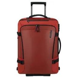 Reisetasche Samsonite "ARMOX, 55 cm", Gr. B/H/T: 40cm x 55cm x 25cm, braun (rust), Polyester, Taschen Reisetasche, Duffle mit Rollen TSA-Schloss Packgurte Trolley-Gest&auml;nge