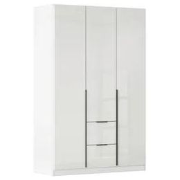 Dreht&uuml;renschrank OTTO HOME "Kleiderschrank Kleiderschr&auml;nke Schrank Garderobe AGORDO mit Glasfront", wei&szlig; (alpinwei&szlig;, glas kristallwei&szlig;), B:136cm H:229cm T:54cm, Holzwerkstoff, Schr&auml;nke, Dreht&uuml;renschrank, mit Au&szlig;enschubk&auml;sten, in 7 Breiten und 2 H&ouml;hen MADE IN GERMANY
