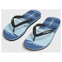 O`Neill Zehentrenner O'NEILL "PROFILE GRAPHIC SANDALS", Herren, Gr. 43, blau (blau melted texture), Synthetik, Schuhe Zehentrenner