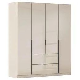 Dreht&uuml;renschrank OTTO HOME "Kleiderschrank Kleiderschr&auml;nke Schrank Garderobe AGORDO mit Glasfront", beige, glas beige (champagner), B:181cm H:210cm T:54cm, Holzwerkstoff, Schr&auml;nke, Dreht&uuml;renschrank, mit Au&szlig;enschubk&auml;sten, in 7 Breiten und 2 H&ouml;hen MADE IN GERMANY