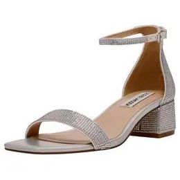 Riemchensandale Steve Madden "Steve Madden Sandalen Textil", Damen, Gr. 39, silber, Textil, Schuhe Riemchensandale