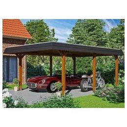 Skan Holz Einzelcarport SKANHOLZ "Wendland", braun, B/H/T: 210cm x, Carports