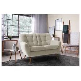 2-Sitzer exxpo - SOFA FASHION "Scandi, bequem, aufwendige R&uuml;ckenpolsterung f&uuml;r mehr Sitzkomfort", beige, B:137cm H:92cm T:92cm, Sofas, akuelle Farben in hochwertige Bezugsqualit&auml;ten, Holzfu&szlig;