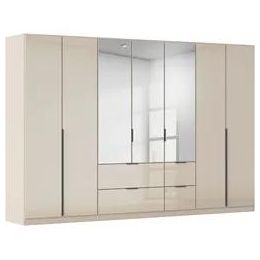 Dreht&uuml;renschrank OTTO HOME "Kleiderschrank Kleiderschr&auml;nke Schrank Garderobe AGORDO mit Glasfront", beige, glas beige (champagner), B:315cm H:229cm T:54cm, Holzwerkstoff, Schr&auml;nke, Dreht&uuml;renschrank, mit Au&szlig;enschubk&auml;sten, in 7 Breiten und 2 H&ouml;hen MADE IN GERMANY