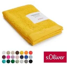 G&auml;stehandtuch s.Oliver "s.Oliver, Premium Qualit&auml;t, 600 gr/m2, auch als Sets erh&auml;ltlich", gelb, B:30cm L:50cm, Walkfrottier, Baumwolle, Handt&uuml;cher, gro&szlig;e Farbauswahl, auch als Duschtuch, Waschhandschuh, Handtuch