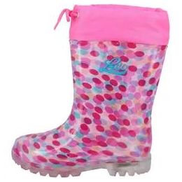 Gummistiefel Lico "Stiefel Power Blinky", M&auml;dchen, Gr. 28, rosa, Synthetik, Schuhe Gummistiefel