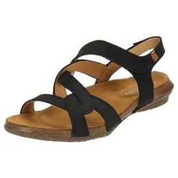 Riemchensandale El Naturalista "El Naturalista Sandalen Leder", Damen, Gr. 39, schwarz, Leder, Schuhe Riemchensandale
