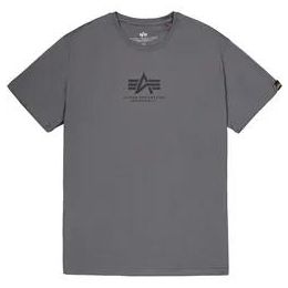 T-Shirt Alpha Industries "Basic T-Shirt ML", Herren, Gr. S, schwarz (grauschwarz, schwarz), Obermaterial: 100% Baumwolle, Shirts T-Shirt