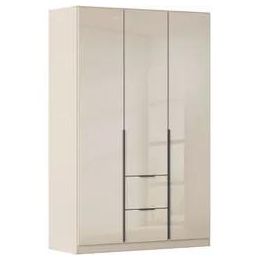 Dreht&uuml;renschrank OTTO HOME "Kleiderschrank Kleiderschr&auml;nke Schrank Garderobe AGORDO mit Glasfront", beige, glas beige (champagner), B:136cm H:229cm T:54cm, Holzwerkstoff, Schr&auml;nke, Dreht&uuml;renschrank, mit Au&szlig;enschubk&auml;sten, in 7 Breiten und 2 H&ouml;hen MADE IN GERMANY