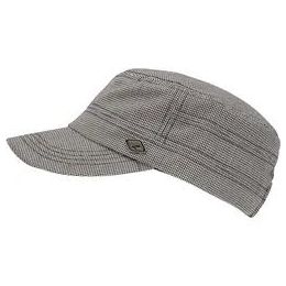 Army Cap Chillouts "Heraklion Hat", Herren, schwarz-wei&szlig; (wei&szlig;, schwarz), Baumwollmischung, unifarben, Caps, aus Naturfasern mit verstellbarem Verschluss & urbanem Charakter