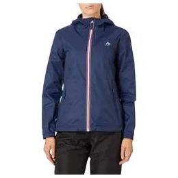 Regenjacke MCKINLEY "Regenjacke Kereol III wms", Herren, Gr. 42, blau (navy schwarz), Web, Obermaterial: 100% Polyester, unifarben mit Farbeinsatz, hoch geschlossener Ausschnitt, eingesetzt elastischer Bund mit Gummizug, Jacken Regenjacke