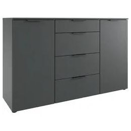 Kombikommode wimex "Oxford by fresh to go, mit Schubladen, in 2 Gr&ouml;&szlig;en", grau (grafit), B:135cm H:92cm T:41cm, Holzwerkstoff, Sideboards, Kombikommode, Mit Soft-close Beschl&auml;gen, Kommode Made in Germany