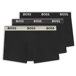 Trunk BOSS "3P Power", Herren, Gr. XL, 3 Stk., bunt (open miscellaneous 985), Jersey, Obermaterial: 95% Baumwolle, 5% Elasthan, k&ouml;rpernah, Unterhosen, mit BOSS Schriftzug auf dem Bund