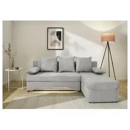 Jockenh&ouml;fer Ecksofa JOCKENH&Ouml;FER GRUPPE "Starlight L-Form, B: 191 cm", grau (hellgrau), B:191cm T:85cm, Korpus: 100% Polyester;Kissen: 100% Polyester, Sofas, Ecksofa, mit Bettfunktion, Bettkasten & Licht, Unser Dauertiefpreis