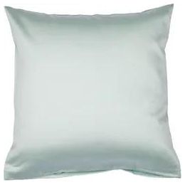 Kissenbezug Janine "Colors Mako Satin", gr&uuml;n (jade), B:50cm L:50cm, Mako-Satin, Obermaterial: 100% Baumwolle, Kissenbez&uuml;ge, Kissenbezug, mit Rei&szlig;verschluss, uni Kissenh&uuml;lle, feinf&auml;dig, 100% Baumwolle