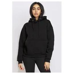 Kapuzensweatshirt FRESHLIONS "Balina", Damen, Gr. S, schwarz, 65% Baumwolle, 35% Polyester, unifarben, normal, ohne Ausschnitt, Sweatshirts, mit elastischen B&uuml;ndchen