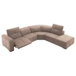 Ecksofa Egoitaliano "Sauvanne, Designsofa der Extraklasse, elegant und bequem", beige (puder), B:300cm H:100cm T:274cm, Leder &raquo;BULL&laquo; (echtes Rindsleder). Geschliffenes, pigmentiertes und behandeltes Rindsleder mit einer Dicke von 1, 3-1, 5 mm. Dieses Leder zeigt eine ziemlich weiche Hand mit einem halb undurchsichtigen Aussehen. Es handelt sich um ein gesch&uuml;tztes Leder. Eine leichte Deckschicht sc