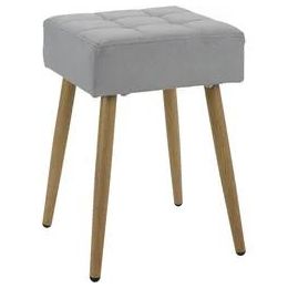 Hocker OTTO HOME "Louise", grau (hellgrau), B:32cm H:47cm T:32cm, Webstoff aus 100% Polyester, Hocker, Sitzhocker, quadratische Sitzfl&auml;che in 32 cm