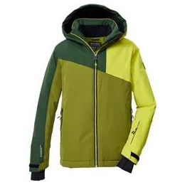Skijacke Killtec "KSW 192 BYS SKI JCKT", Jungen, Gr. 116, gr&uuml;n (khaki), Obermaterial: 100% Polyester;Futter: 100% Polyester;F&uuml;llung: 100% Polyester, Jacken Skijacke, Wind- und wasserdichte Kinder Skijacke mit verstellbarer Kapuze