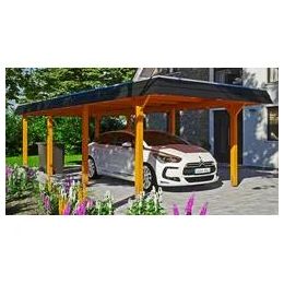 Skan Holz Einzelcarport SKANHOLZ "Wendland", braun (hellbraun), B/H/T: 206cm x, Carports