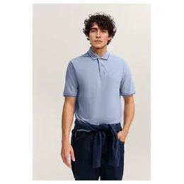 Poloshirt Bugatti "Modern Fit", Herren, Gr. XXL, blau (330, blaugrau), 100% Baumwolle, unifarben, normal, ohne Ausschnitt, Rippb&uuml;ndchen, Shirts, Basic Essential aus Baumwolle