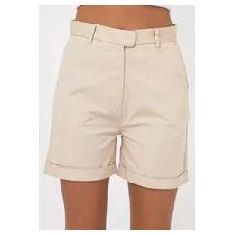 Shorts FRESHLIONS "Katarina", Damen, Gr. S, EURO-Gr&ouml;&szlig;en, beige, 97% Baumwolle, 3% Elasthan, unifarben, kurz, Hosen Shorts, im klassischen Design