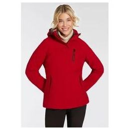 Funktionsjacke Killtec "KOW 140 WMN JCKT", Damen, Gr. 52, rot, Obermaterial: 100% Polyester, normal, hoch geschlossener Ausschnitt, mit verstellbarem Klettverschluss, Jacken Funktionsjacke, Wasserdicht & Winddicht & Atmungsaktiv, &Uuml;bergangsjacke
