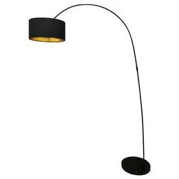 Salesfever Bogenlampe "Luca", gold (schwarz, goldfarben), 1, &Oslash; 40cm H: 201cm, Leuchten, Bogenlampe