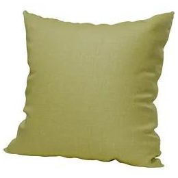 Dekokissen HOMING "St. Tropez" Gr. 1, gr&uuml;n (hellgr&uuml;n, unifarben), B:40cm L:40cm, Polyester, Dekokissen_Sitzkissen_Kissenh&uuml;llen, Pflegeleicht