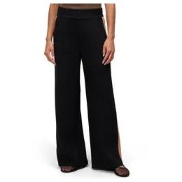 Stoffhose Zero "Damen mit Kontraststreifen 30 Inch", Damen, Gr. 40, Normalgr&ouml;&szlig;en, patch schwarzcamel, Sweatware, Obermaterial: 63% Polyacryl, 37% Polyamid, unifarben, figurbetont lang, Hosen Stoffhose, Plain/ohne Details