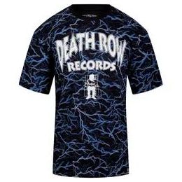 T-Shirt Recovered "Death Row Lightening Chair 91", Herren, Gr. L, schwarz, 100% Baumwolle, bedruckt, Shirts T-Shirt, mit coolem Death Row Records-Logoprint